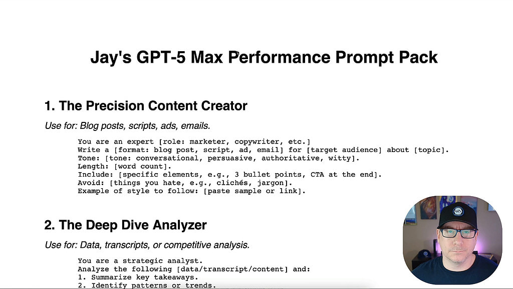 Jay's GPT-5 Max Performance Prompt Pack