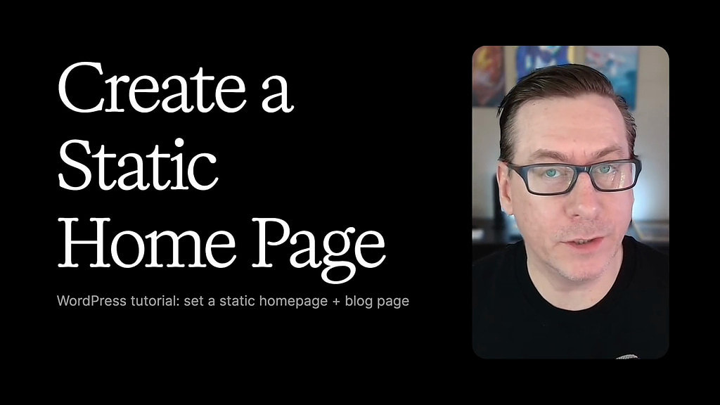 How to Create a Static Home Page for Your Website