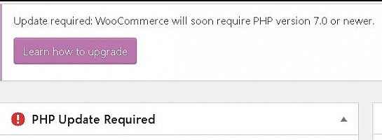 Update required for PHP Update required for PHP