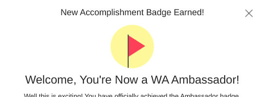 Back in the Top 25 WA Ambassadors - Pay it Forward