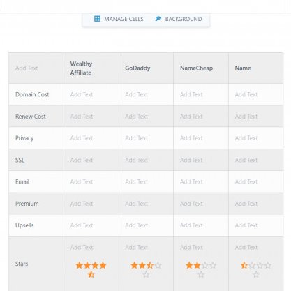 How to Create Comparison Table