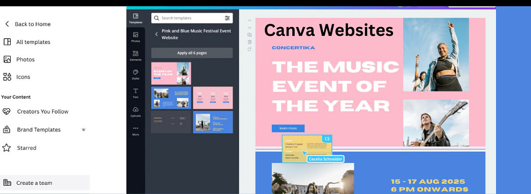 Building Websites With Canva!