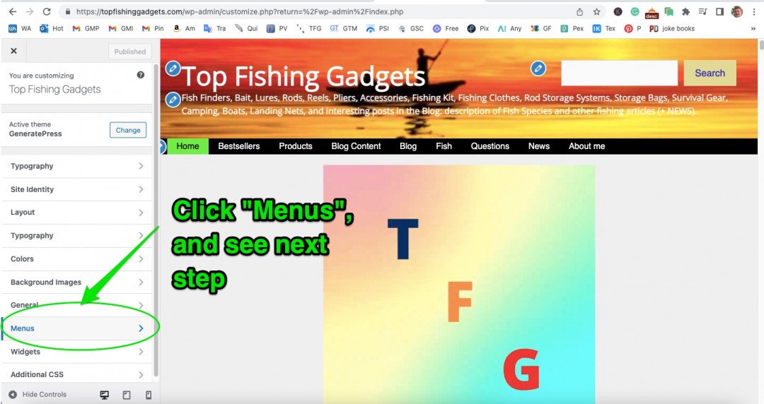 How to add a secondary menu in GeneratePress.