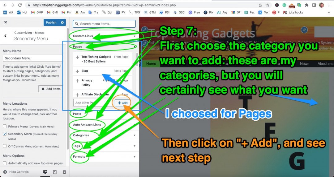 How to add a secondary menu in GeneratePress.