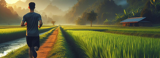 Run, Rice and Sunrise