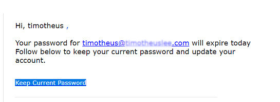 Scam Alert! Google Email Account Password Has Expired